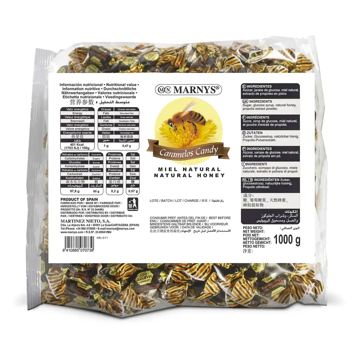 Propóleo Caramelos con Miel Marnys 1 Kg ֎ Vivo Natural